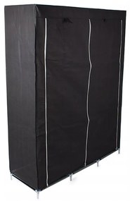 Verk 01493 Dvojitá skříň na oblečení 166cm x 124cm x 42cm černá