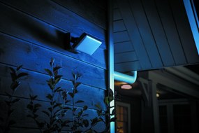 Hue LED White Venkovní nástěnný reflektor Philips Welcome 17436/30/P7 černý 2700K