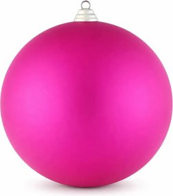 Velká vánoční koule 30 cm, růžová, matná, UV