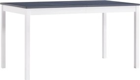 vidaXL Jídelní stůl 140 x 70 x 73 cm borové dřevo [283401] Barva: Bílo-šedá