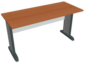 Stůl pracovní rovný 140 cm hl. 60 cm - Hobis Cross CE 1400 Dekor stolové desky: třešeň, Dekor lamino podnože: šedá, Barva nohou: černá