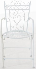 Kovová židle Sheela s područkami (SET 2 ks) - Bílá