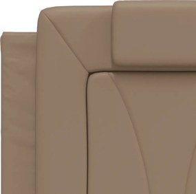 Postel Viana s matrací cappuccino 120 x 200 cm umělá kůže 3208786