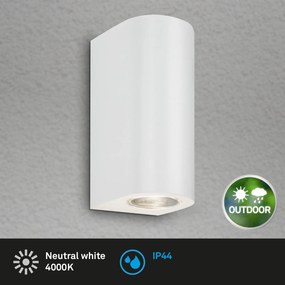BRILO 3648026 LED venkovní svítidlo, 15,5 cm, 2x GU10, 4,7 W, bílé (starý kód: BRILO 3648-026) - BRILO
