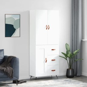 Skříň highboard bílá 69,5 x 34 x 180 cm kompozitní dřevo,  3195987