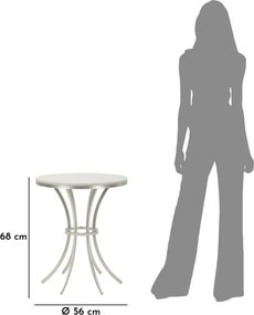 Designový odkládací stolek Nagendra 56 cm stříbrný