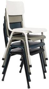 Šedá kovová jídelní židle ZUIVER BACK TO SCHOOL OUTDOOR