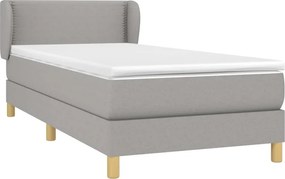 vidaXL Box spring postel s matrací 90x190 cm textil [3126689] Barva: krémová