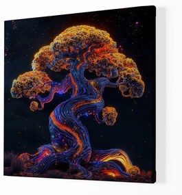 Obraz na plátně - Strom života Vesmírná míza FeelHappy.cz Velikost obrazu: 120 x 120 cm