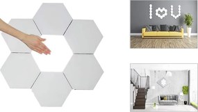 3x LED Bezdrátové svítidlo HEXAGON na dálkové ovládání