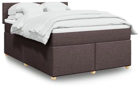 Box spring postel s matrací tmavě hnědá 140x200 cm textil 3286699