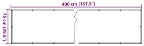 Balkónová zástěna z oxfordské látky 75x400 cm béžová