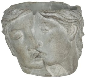 Květináč v designu propojených tváří Aline – 16x14x13 cm