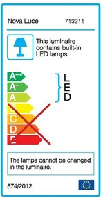 NV 713311 Venkovní sloupkové svítidlo APOLLO tmavě šedý hliník akrylový difuzor LED 5W 3000K 110-265V 120st. IP54 - NOVA LUCE