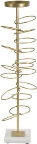 Kovový svícen Rings 50 cm zlatý/mramor