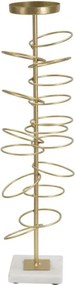 Kovový svícen Rings 50 cm zlatý/mramor
