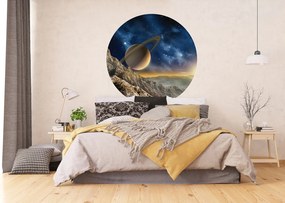 Samolepící vliesová fototapeta na zed' Východ Saturnu | 140 x 140 cm | DCR3315