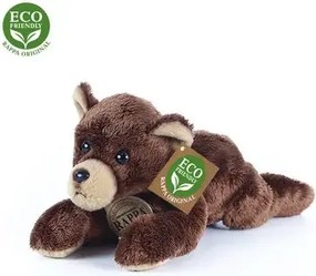 RAPPA Plyšový medvěd ležící 18 cm / ECO-FRIENDLY / od 0 měsíců
