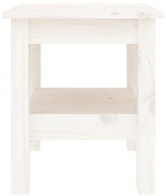 Konferenční stolek bílý 35 x 35 x 40 cm masivní borové dřevo - Default Title
