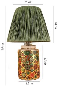 Zelená stolní lampa (výška 38 cm) Alev – Opviq lights