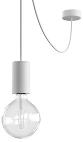 creative cables EIVA elegant závěsná lampa IP65 do exteriéru s kabelem, decentralizerem, silikonovým baldachýnem a objímkou, voděodolná Barva: Bílá