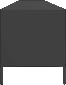 TV skříňka černá 202x39x43,5 cm ocel válcovaná za studena 3307149
