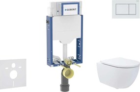 SANITINO - Set předstěnové instalace, klozetu Oudee a sedátka softclose, tlačítko Sigma20, bílá/bílá mat SANI11CA31181