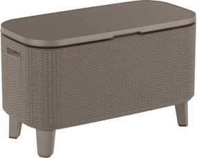 KETER BEVY BAR Multifunkční stolek ratan, 83,5 x 40 x 50-74 cm, cappuccino 17209510