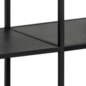 Knihovna Strington 120 cm mramorově černá