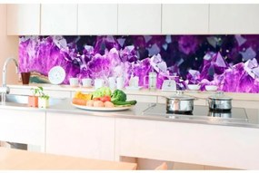 DIMEX | Fototapeta do kuchyně Ametyst KI-350-065 | 350 x 60 cm | fialová