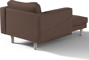 Potah na IKEA Norsborg šezlong s loketními opěrkami barva hnědá látka pletený vzor