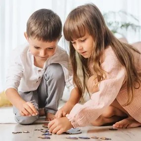 Trefl Wood Craft Junior - Puzzle - Ve světě Minnie Mouse / 50 dílků /