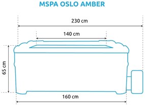Marimex | Vířivý bazén MSPA Oslo Amber F-AM063W | 11400284