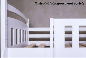 Dětská postel z masivu borovice PINOCCHIO se šuplíky - 200x90 cm - BÍLÁ