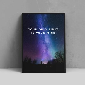 Pixada Space Quote - motivační obraz Velikost: A3 - 29,7x42 cm, Volba rámu: plakát bez rámu