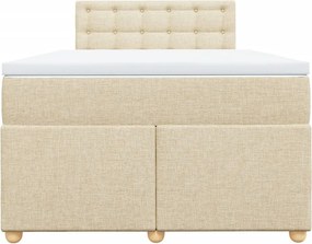 Box spring postel s matrací krémová 120x200 cm textil 3288966