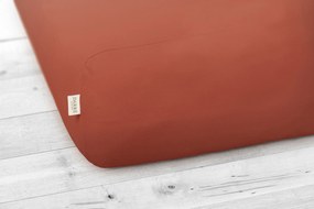 Jersey prostěradlo světle rezavé na výšku matrace do 20 cm Velikost: 120 x 200