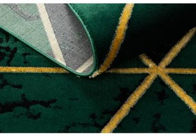 Dywany Luszczow Kusový koberec EMERALD EXCLUSIVE 1020 mramor, trojúhelníky lahvově zelená / zlato Rozměr koberce: 80 x 150 cm