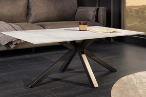 Keramický konferenční stolek Fabrico 100 cm bílý