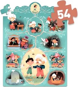 DJECO Puzzle s příběhem Pinokio / 54 dílků / 38x50 cm