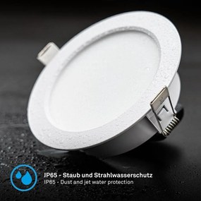 BRI 3945036 Fungo vestavné bodové svítidlo 100mm 3ks sada - 7W, 700lm, LED, stmívatelné, IP65, bílé - BRILONER