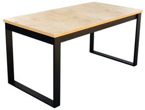 Rozkládací jídelní stůl A17 - L 80x160x200, Barva stolu:: dub lancelot - L/metal Mirjan24 5903211075407