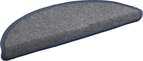 Schodové rohože 30 ks 56 x 17 x 3 cm světle šedé a modré, půlkulaté 3365748