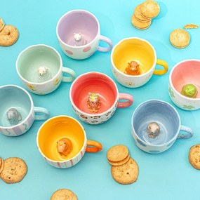 Modrý/krémový porcelánový hrnek 350 ml Surprise Sheep – Sass &amp; Belle