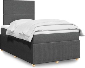 Box spring postel s matrací tmavě šedá 120x200 cm textil 3294317