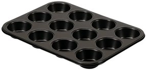 Guardini Plech na 12 muffinů, 27 x 36 x 3 cm Barva: černá
