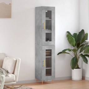 Skříň highboard betonově šedá 34,5x34x180 cm kompozitní dřevo