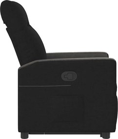 Zvedací polohovací křeslo černé textil 3324054