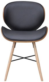 Jídelní židle 4 ks ohýbané dřevo a umělá kůže,  271948