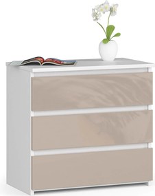 Komoda CL3 60 cm bílá/cappuccino lesk
